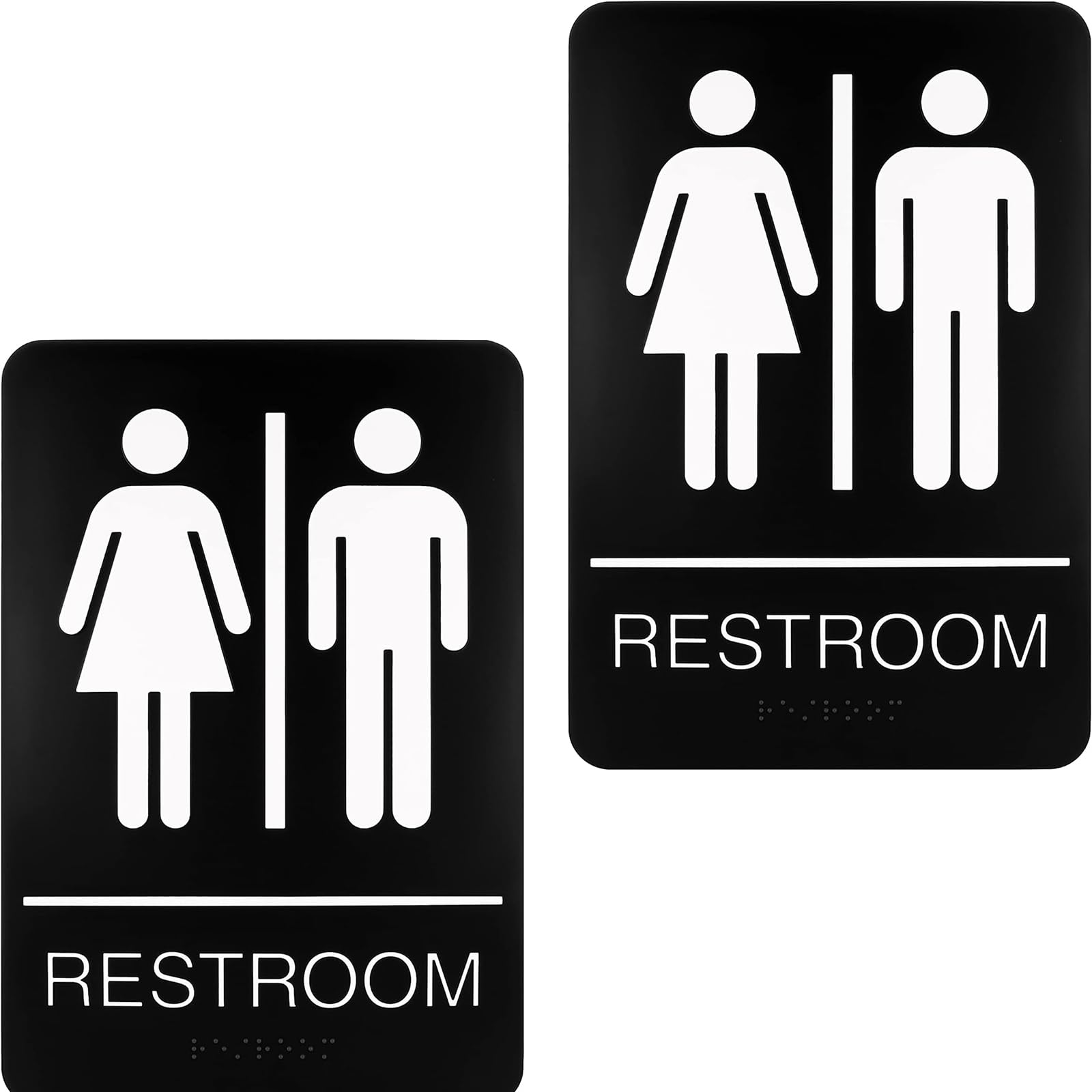 Amazon.com : 2PCS Self-Adhesive Business Restroom Sign,ADA Compliant ...