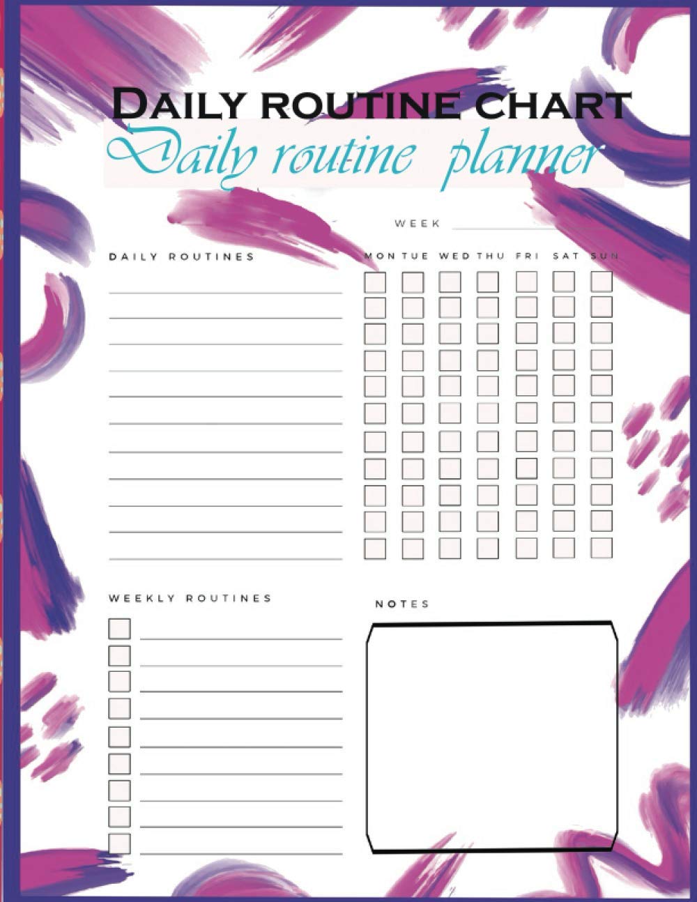 Buy daily routine chart daily routine planner: Get a head start with ...