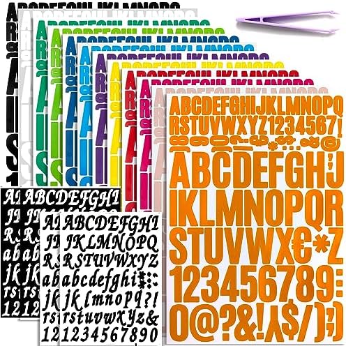 Amazon.com: 16 Sheets Large Letter Stickers, 1512 Pieces Vinyl Self ...