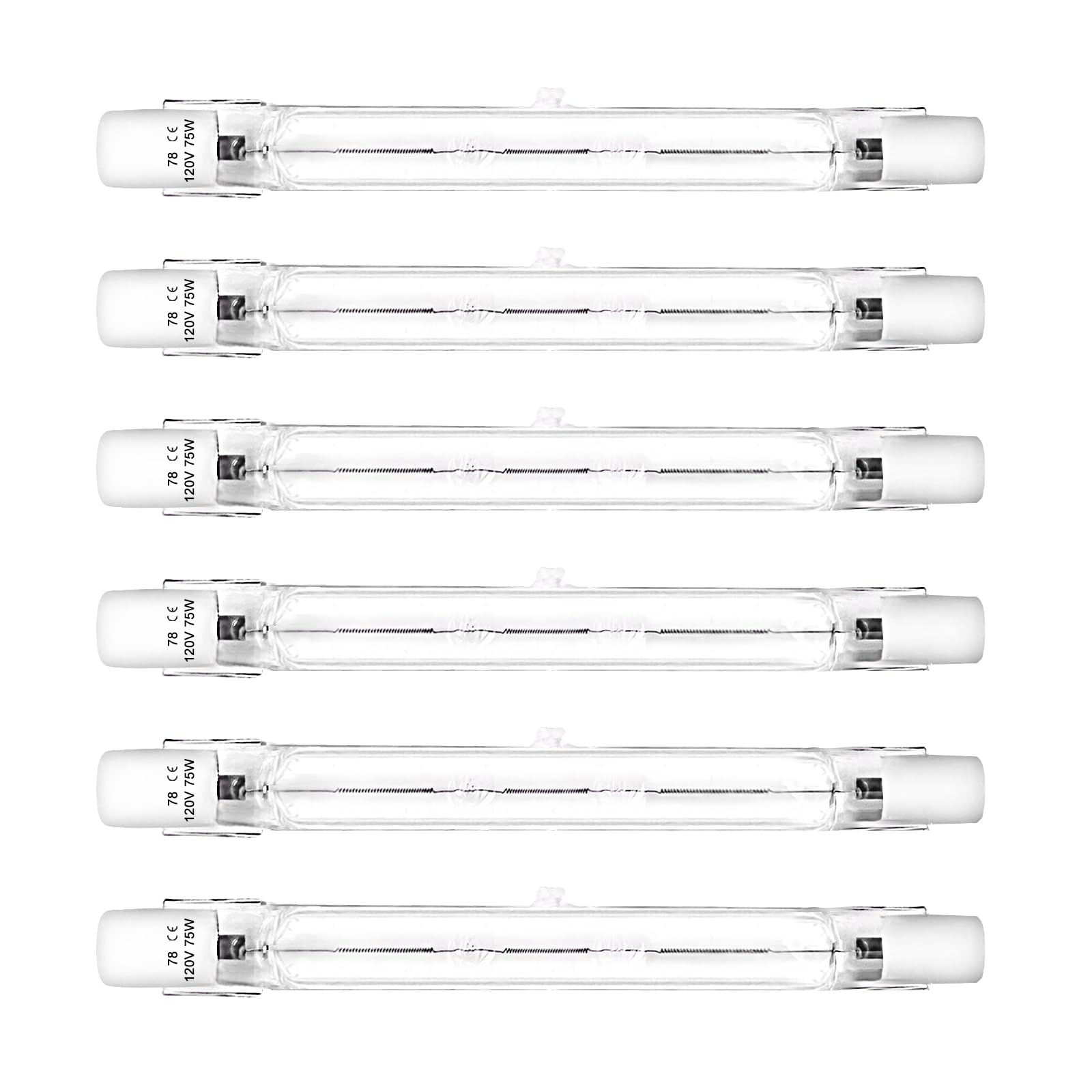 LedWekei Halogen Light Bulbs,T3 R7S Halogen Bulb 78mm 75w,J Type t3 ...