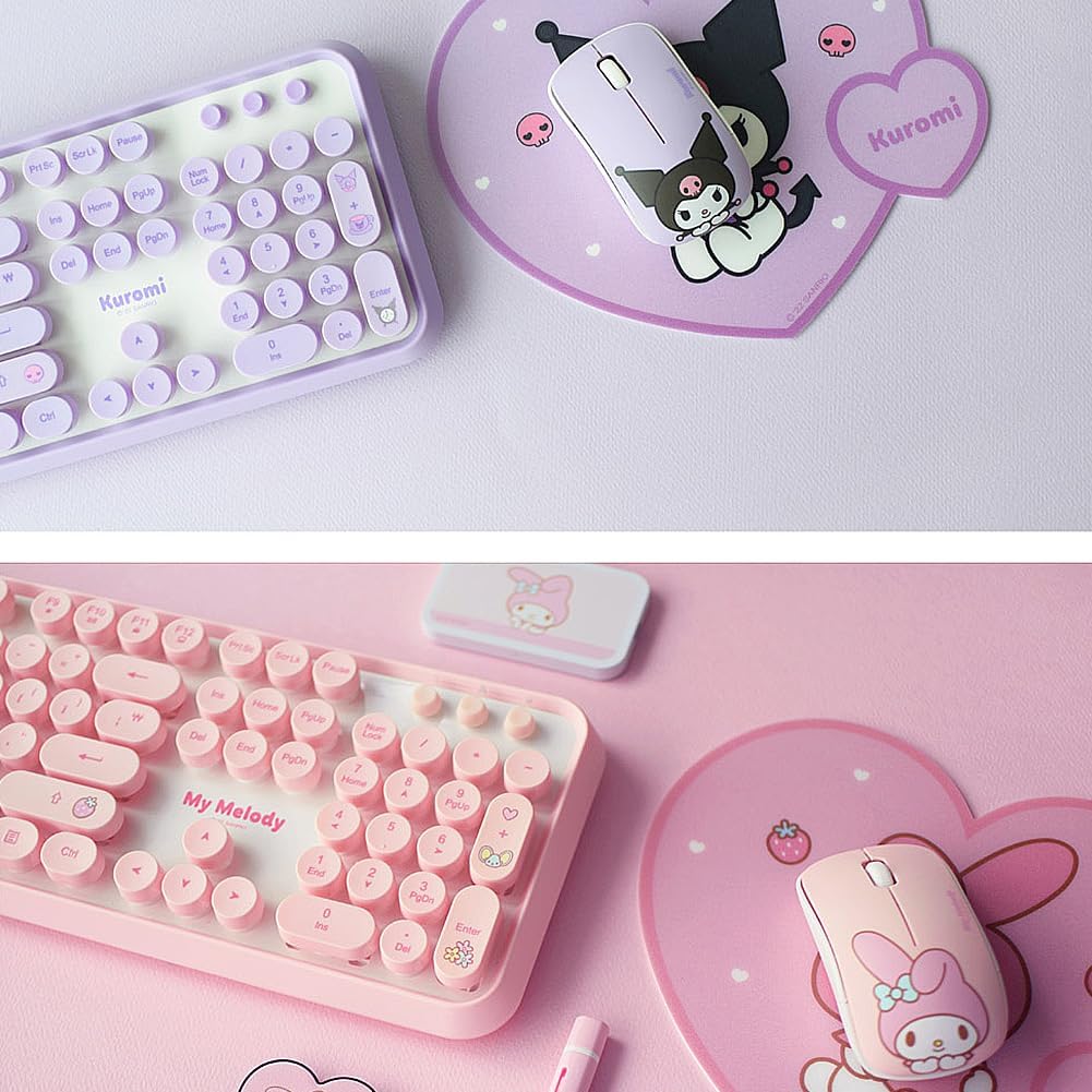 Digital Ventus Kuromi Retro Keyboard + Mouse Set, Teclado CoreanoInglés ...