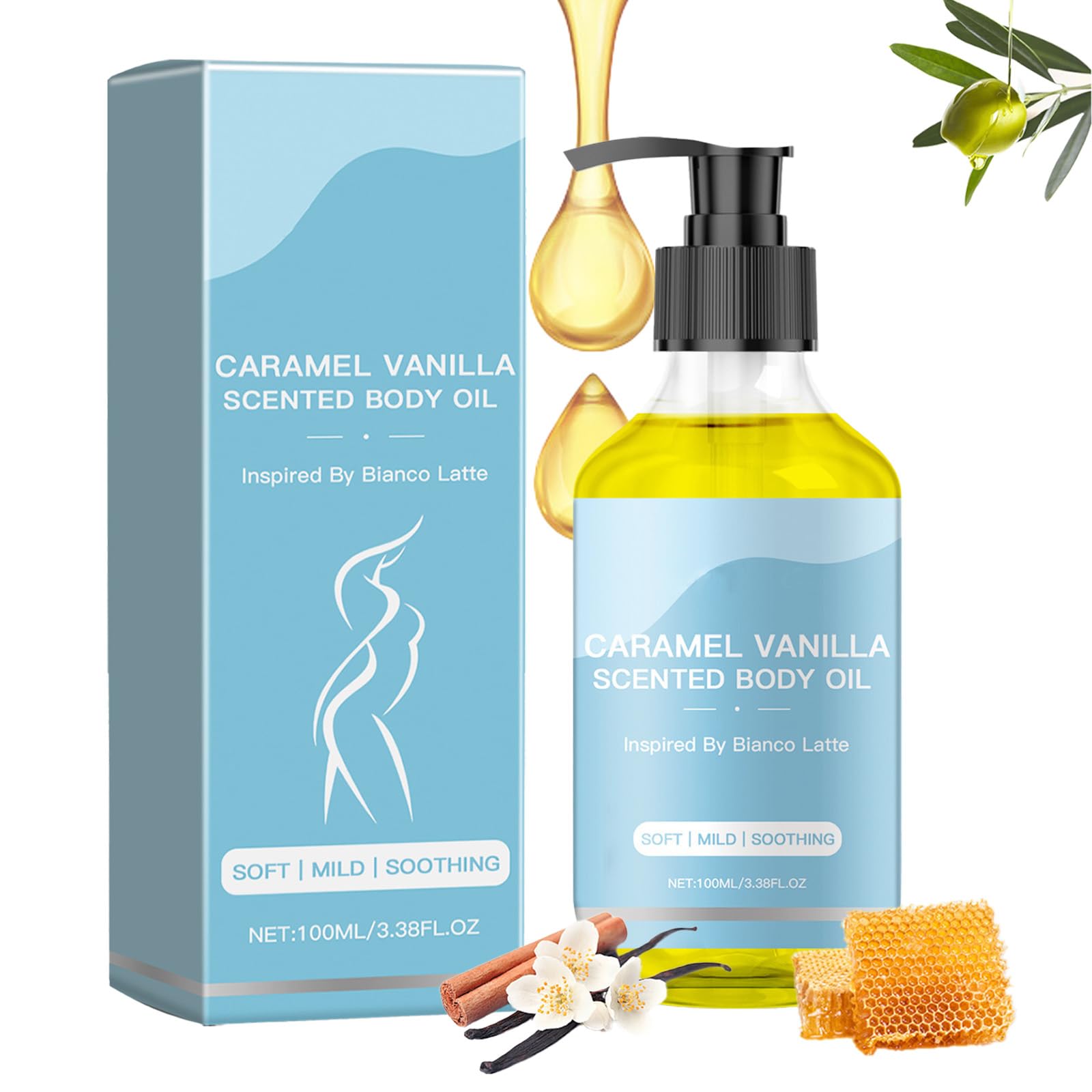 Amazon.com: Orena Body Oil Caramel Vanilla, Orena Caramel Vanilla Body ...