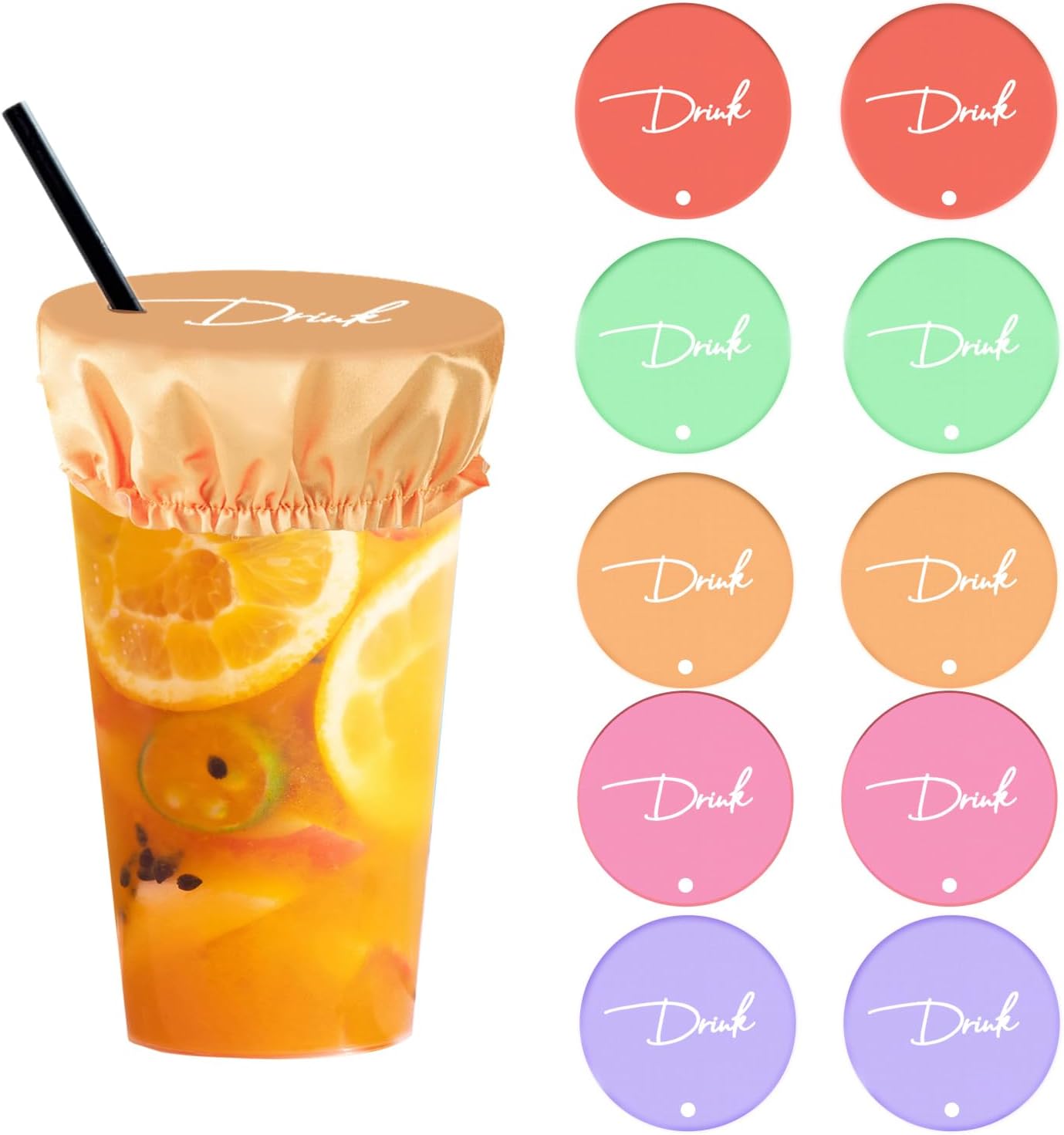 Amazon.com: IMPRESA [10-Pack] Reusable Drink Covers for Alcohol ...