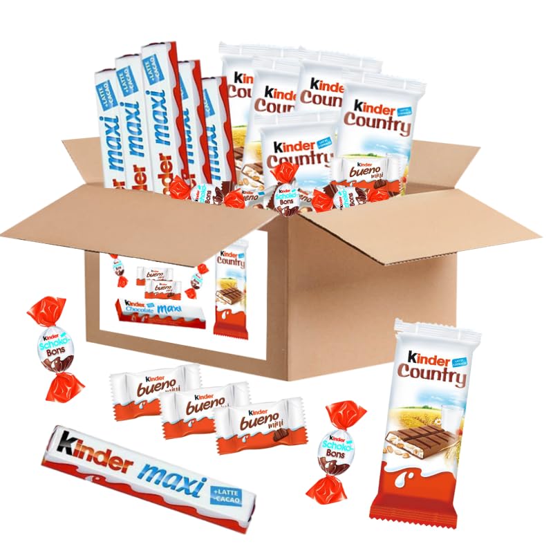 Assortiment de 200 chocolats Kinder Schokobons, Mini Bueno, Country ...