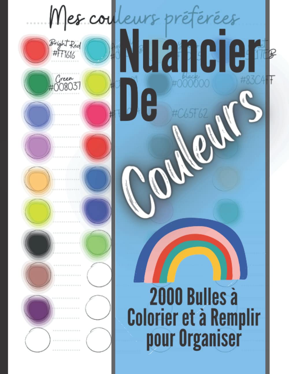 Nuancier De Couleurs 2000 Bulles A Colorier Et A Remplir | Desertcart ...