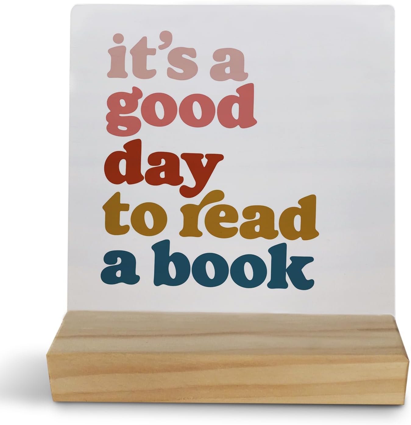 Amazon.com: Luipk Reading Corner Wood Box Sign Desk Decor, Reading Nook ...