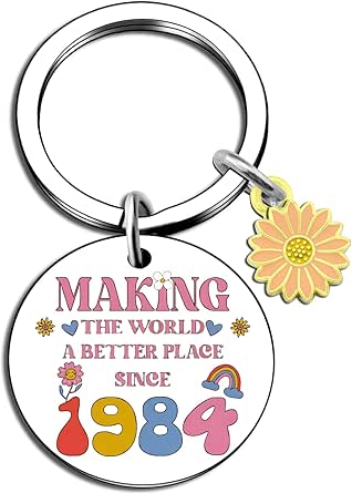 40th Birthday Gifts for Women Funny 40th Gift Keychain 40 Year Old ...
