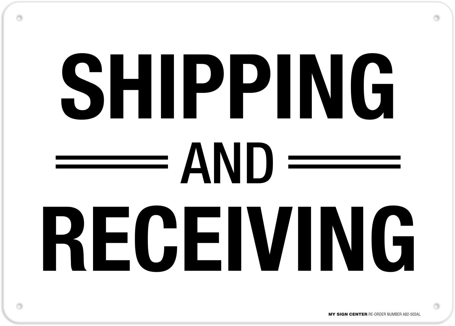 Amazon.com: Shipping and Receiving Sign, 10" x 14" 0.40 Aluminum, Fade ...