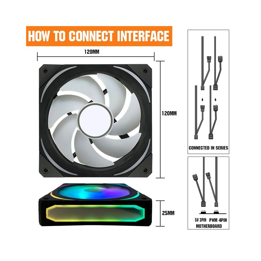 ARGB Fan 120mm PWM Fan 1 Pack PC argb Fans, HA120 Philippines | Ubuy