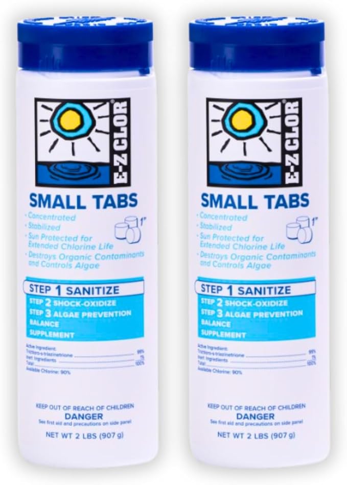 Amazon.com : E-Z Clor 1" Chlorine Tabs, Swimming Pool Chlorinating ...