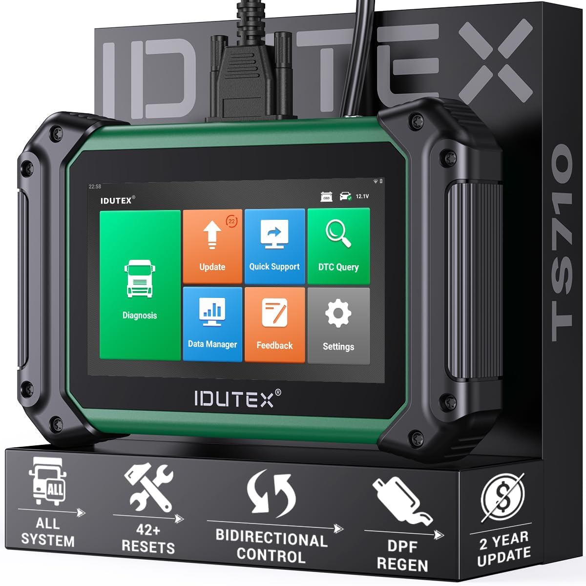 Amazon.com: TS710 Heavy Duty Truck Scanner, 2025 Truck Scan Tool with ...