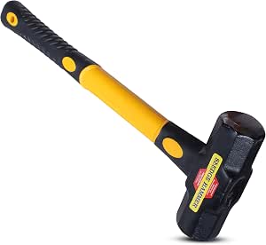 GREYTEN Sledge Hammer, Fiberglass Engineers Hammer 4lbs, Sledge with ...