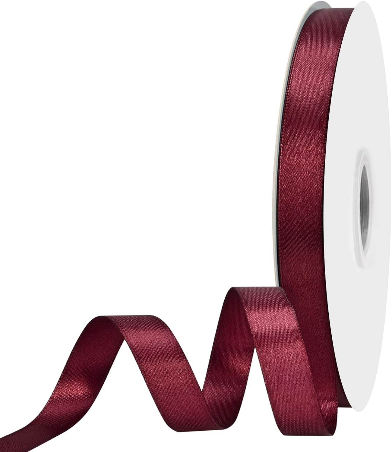 Amazon.com: Maclemon 5/8 inch Wide 100 Yards Double Face Burgundy Satin ...