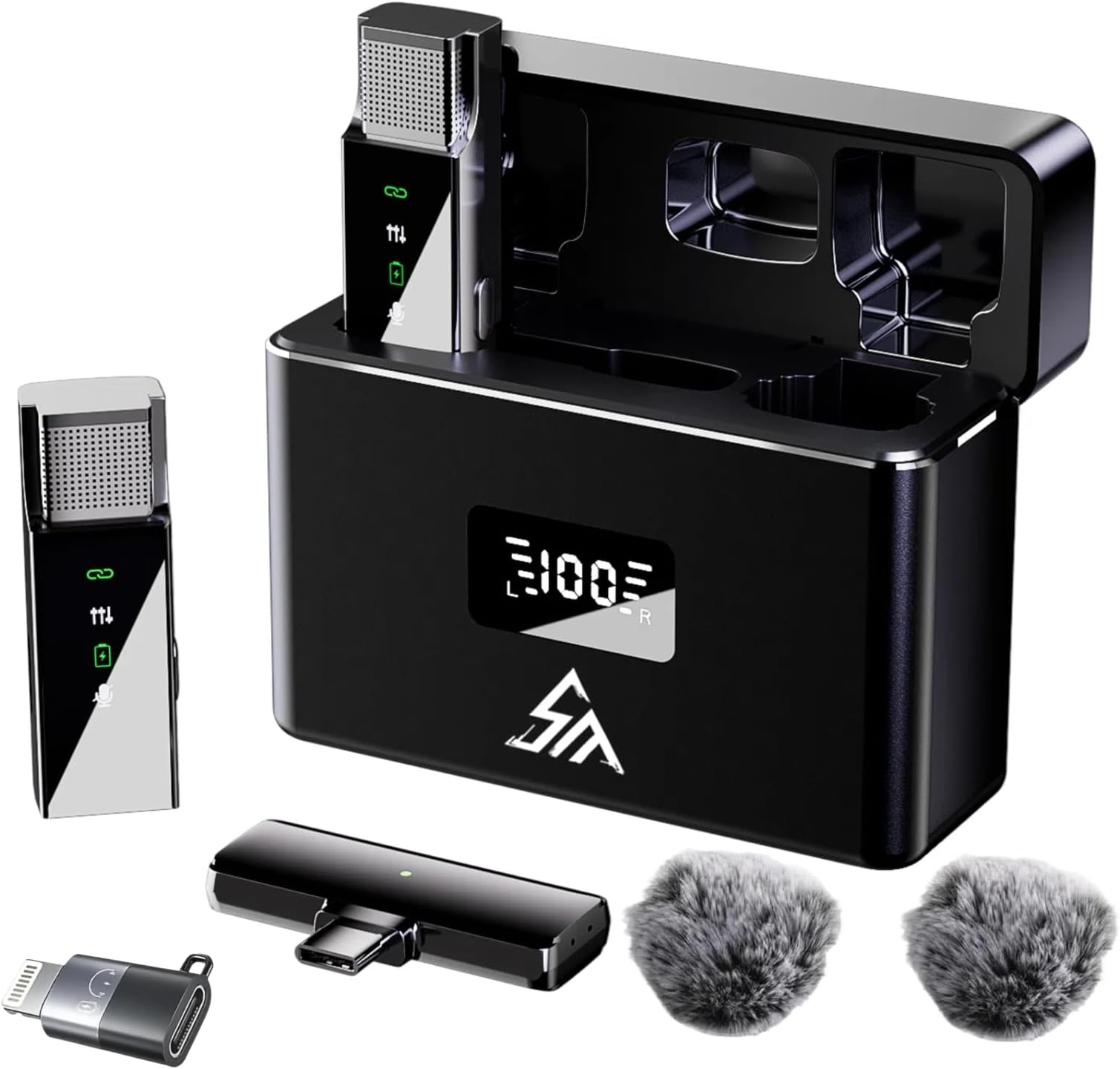 Amazon.com: Mini Lapel Microphones Wireless Lavalier Microphone for ...