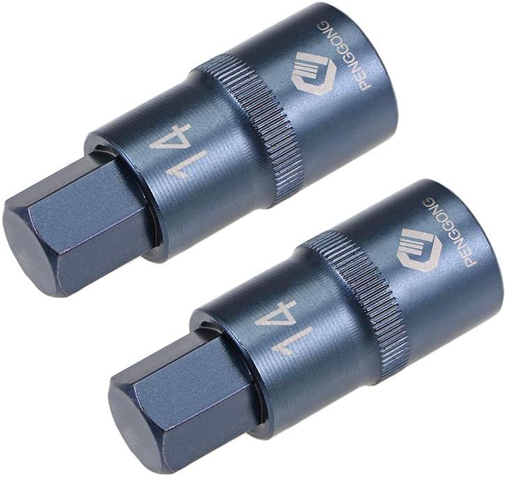 Amazon.com: uxcell 1/2" Drive x H14 (14mm) Hex Bit Socket, S2 Steel ...