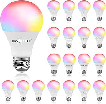 DAYBETTER Smart Light Bulbs, RGBCW WiFi Color Changing Led Bulbs, Smart ...