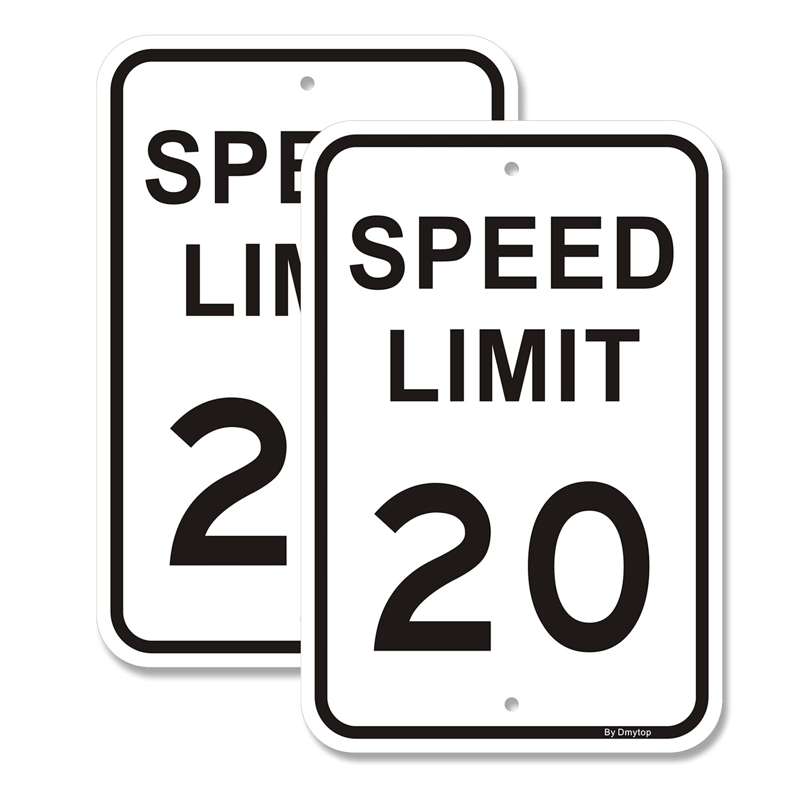 Amazon.com: Dmytop Speed Limit 20 MPH Slow Down Sign, 18 x 12 x 0.06 ...