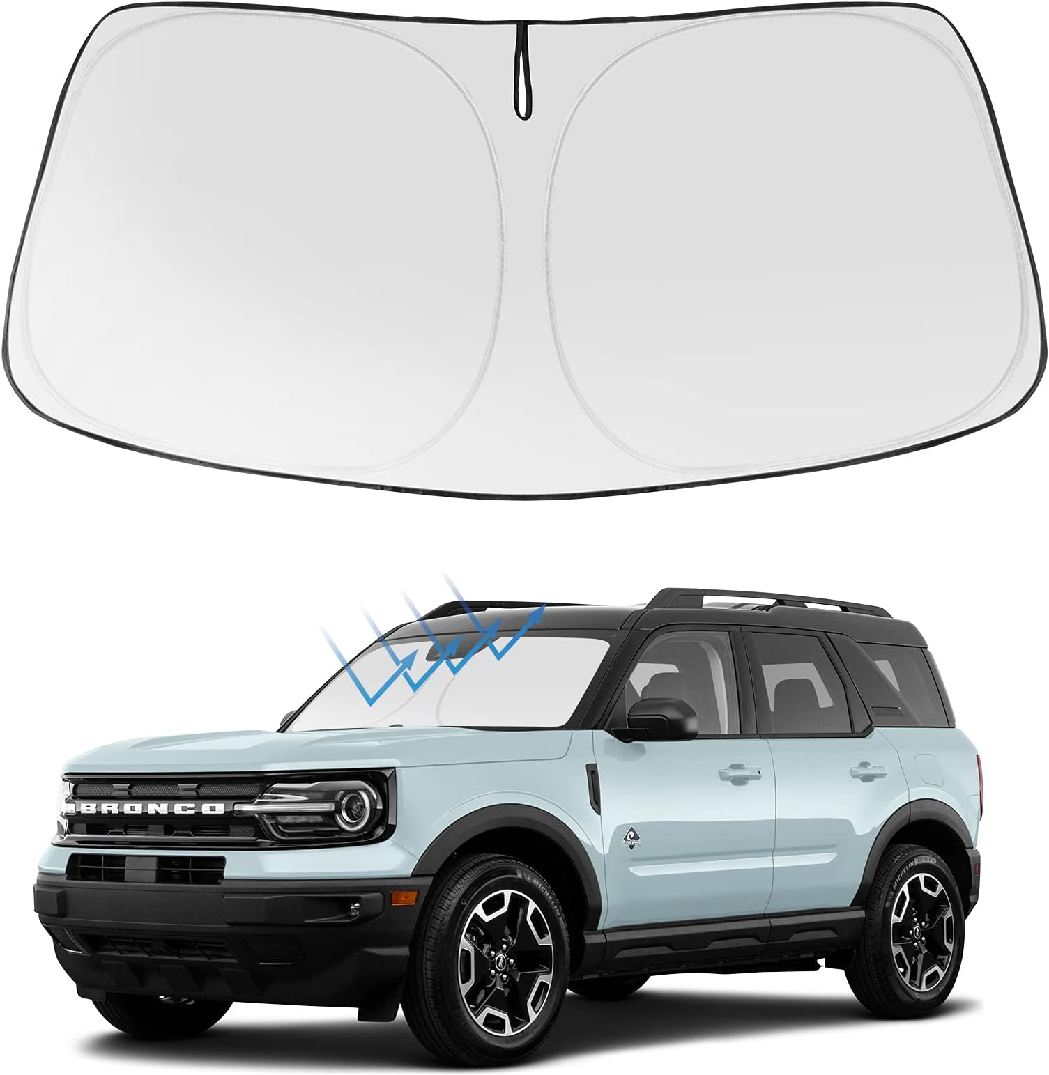 Amazon.com: KUST Custom Fit Windshield Sun Shade for 2021-2024 Ford ...