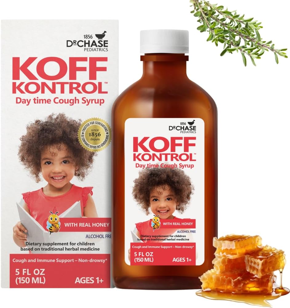 Dr. Chase Koff Kontrol Daytime Kids Cough Syrup, Natural Toddler Cough ...
