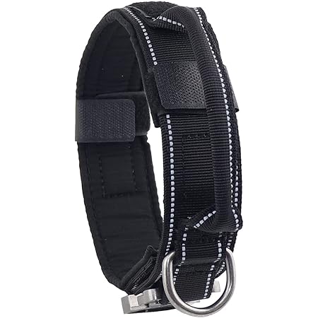 Amazon.com : Yunleparks Tactical Dog Collar Heavy Duty Nylon Dog Collar ...