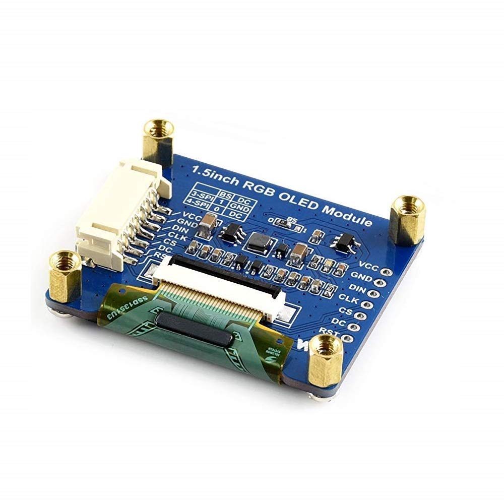 waveshare 1.5inch RGB OLED Display Module, 128x128 Pixels Displaying 65K Colors, Compatible with ...