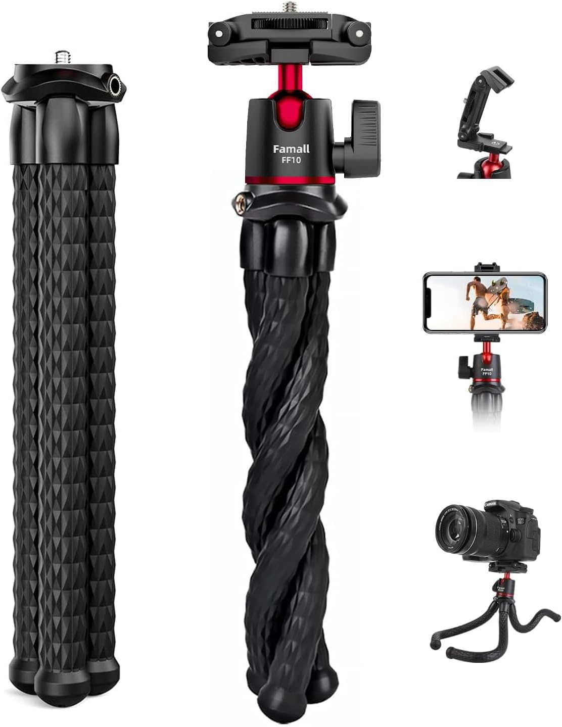 Amazon.com : NEEWER Camera Tripod with Remote, Mini Flexible Vlog Phone ...