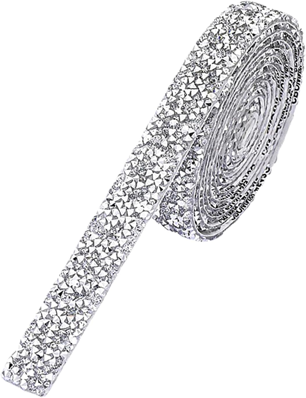 15mm (3 ROW) DIAMANTE EFFECT RIBBON 2m x 15mm Bridal weddings cake ...