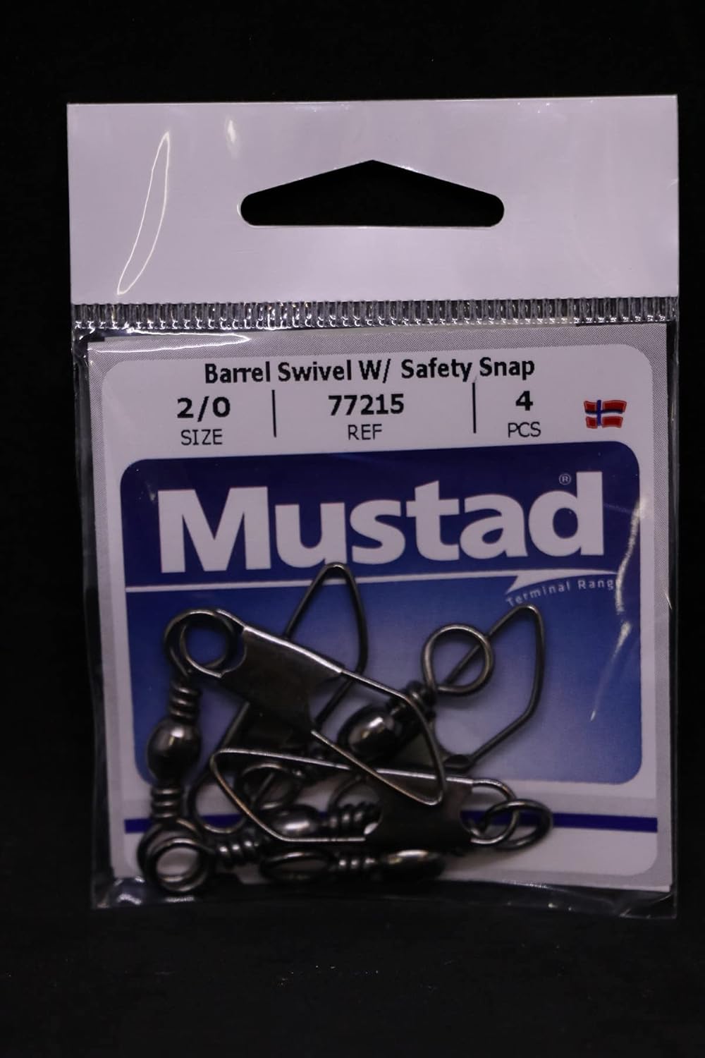 Amazon.com : Mustad Barrel Swivel W/Safety Snap - Black 2/0 : Sports ...