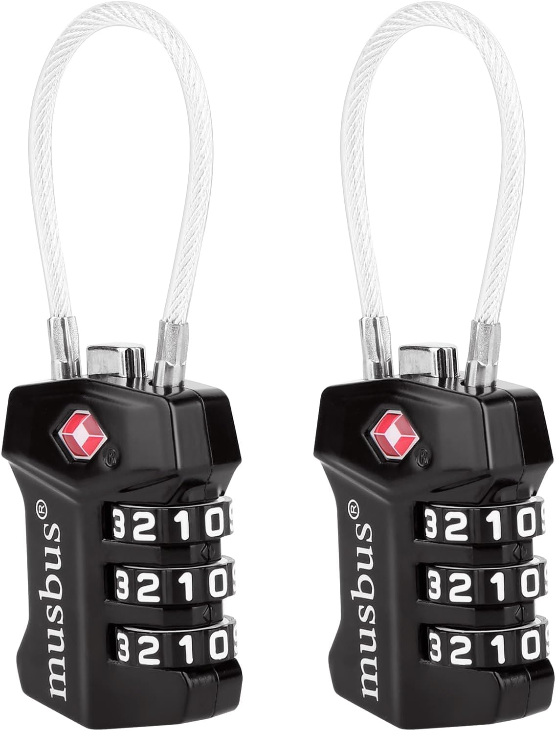 Amazon.com: MUSBUS 2Pk TSA Approved Luggage Lock, Travel Suitcase ...