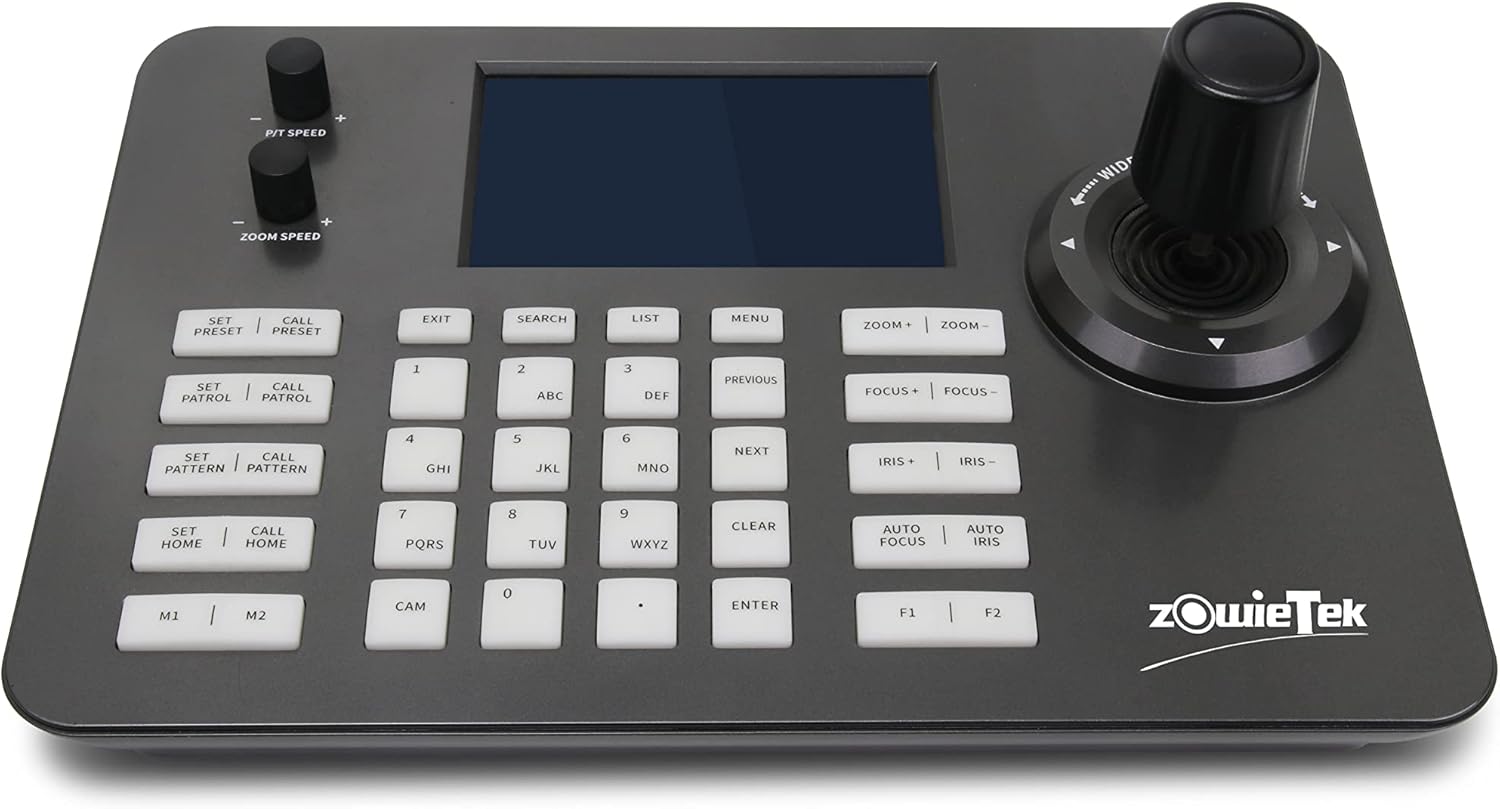 Amazon.com: Zowietek New Gen PTZ Camera IP Keyboard | Network Controller | 4D Joystick with POE ...