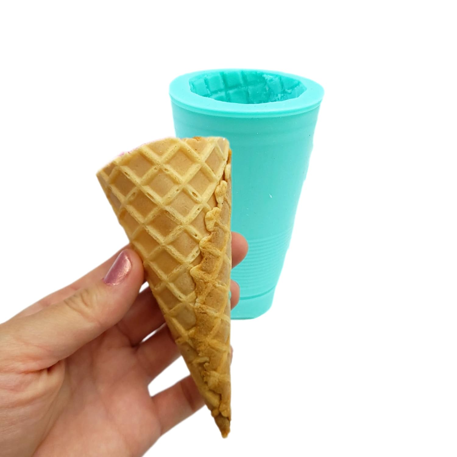 Waffle cone silicone mold ice cream cone mold 3D Ice cream cone mold ...
