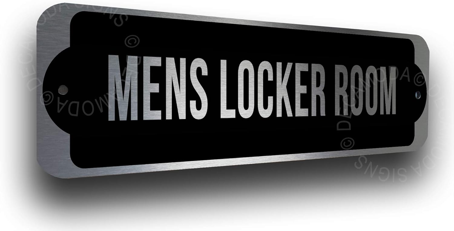 Deca Moda Mens Locker Room Sign, Signs for Business, Door Signs, Mens ...
