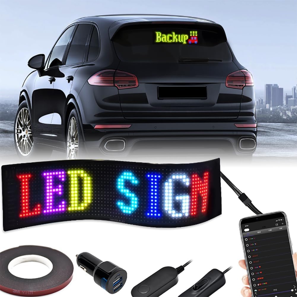 Flexible LED Car Sign, Flexible LED Matrix Panel with Bluetooth Smart ...