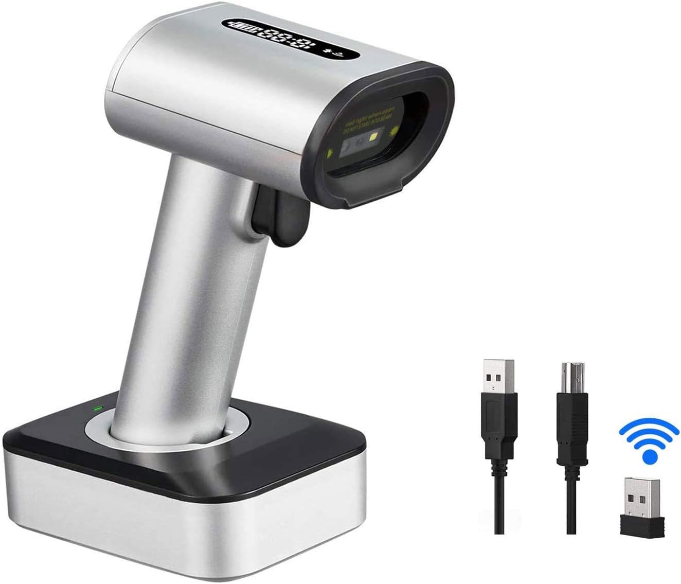 Amazon.com: Alacrity 2D 1D Wireless Barcode Scanner with Display Screen ...