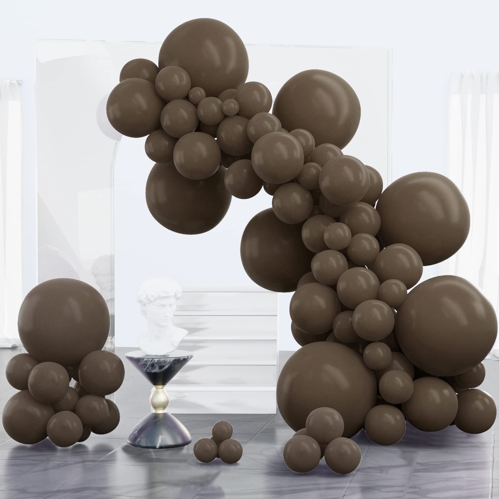 Amazon.com: PartyWoo Dark Brown Balloons, 100 pcs Boho Brown Balloons ...