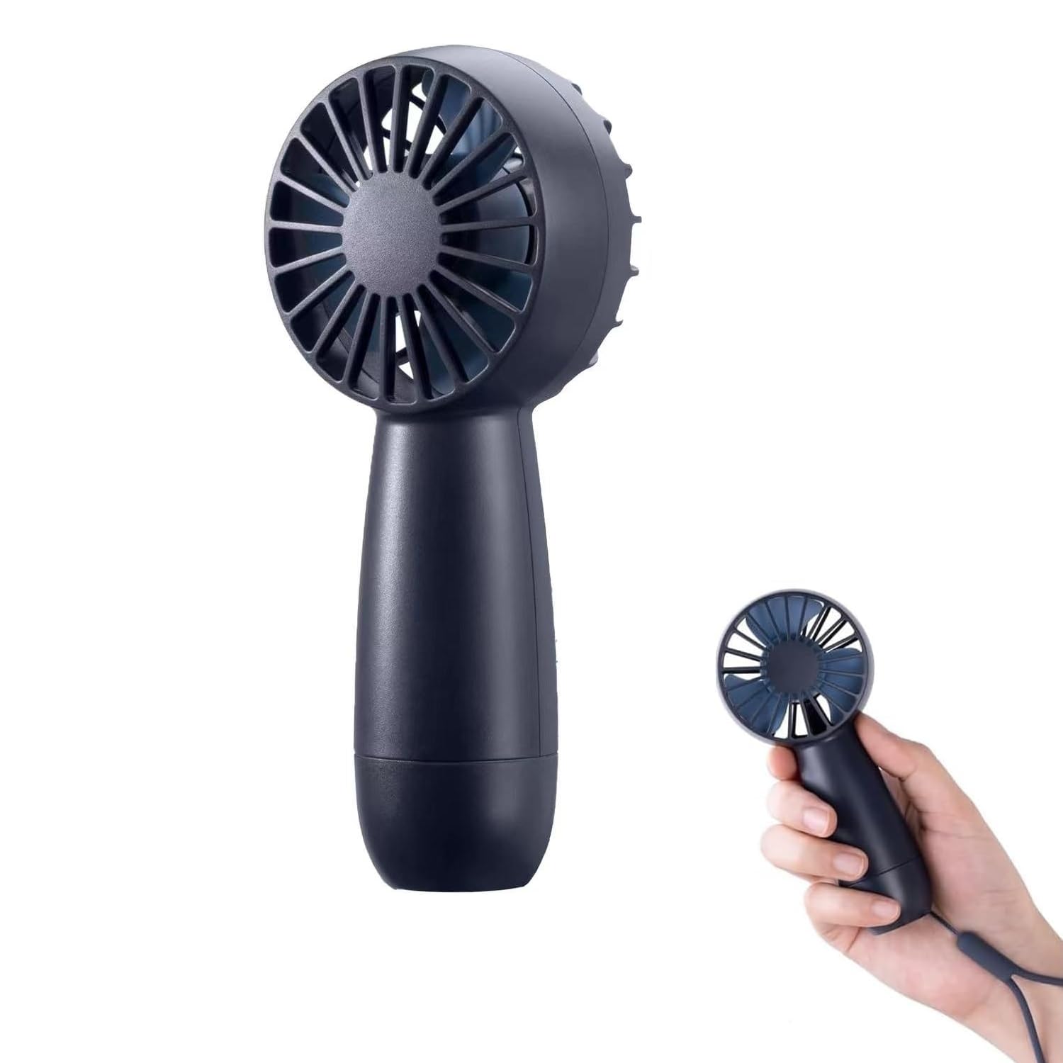 Rechargeable Handheld Fan - Portable Mini Fan with 3 Speeds - USB ...