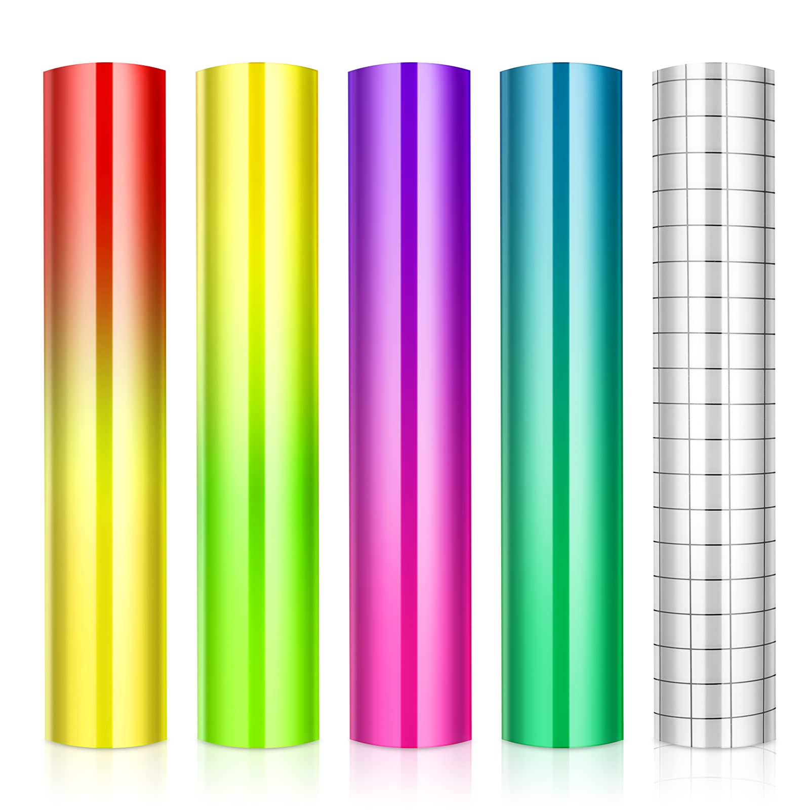 PHOGARY Color Changing Vinyl, 2 Cold & 2 Hot Permanent Adhesive Vinyl ...