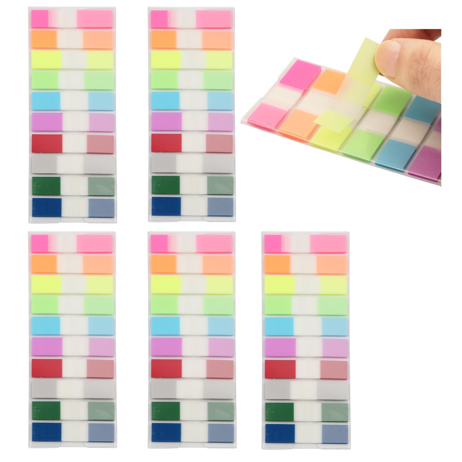 Amazon.com : LEEGAWU 1000 Pcs, Transparent Sticky Notes, Page Markers ...