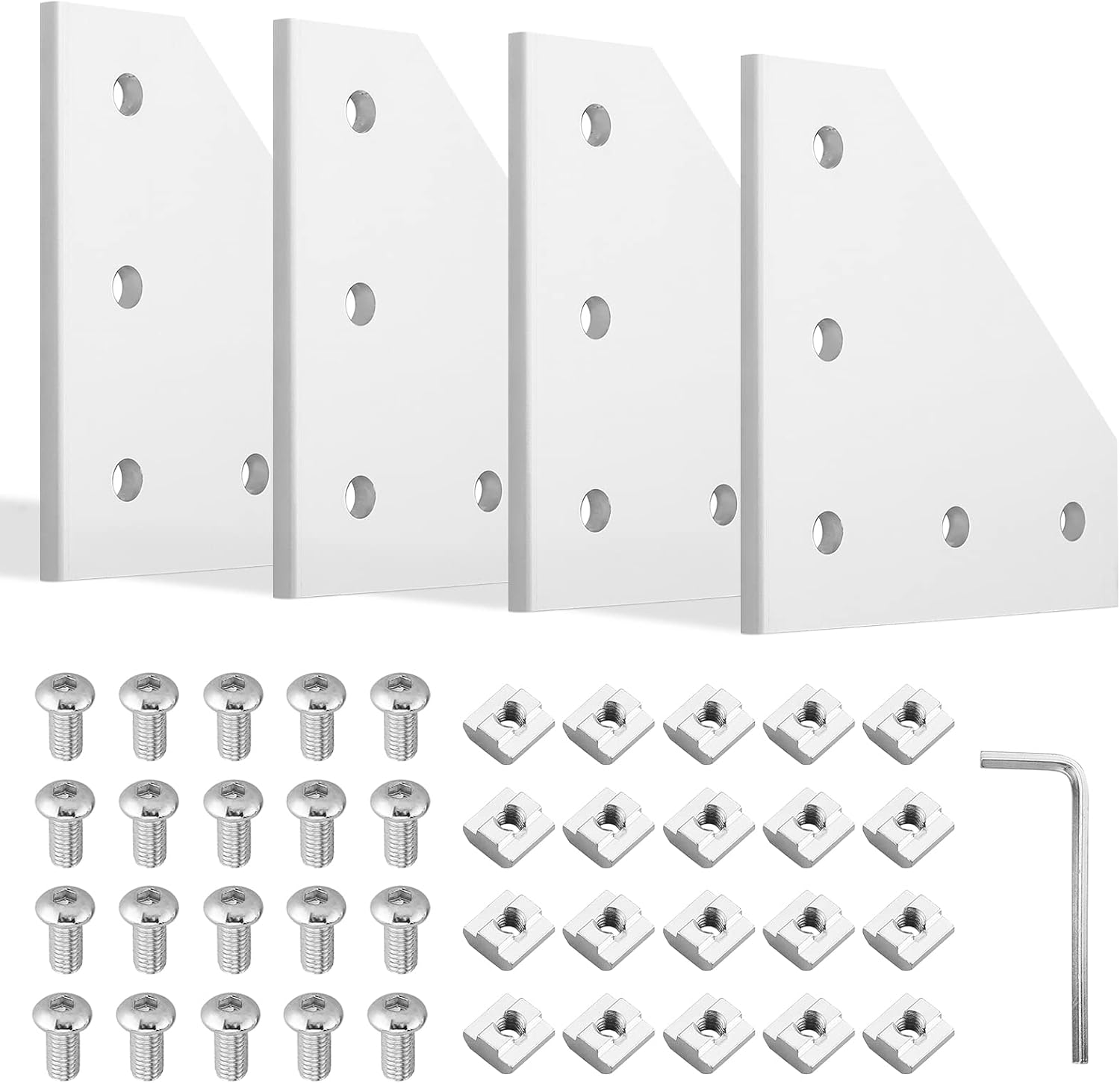 JiGiU Corner Angle Plate 4040 L-shaped Corner Bracket Connection Plate ...