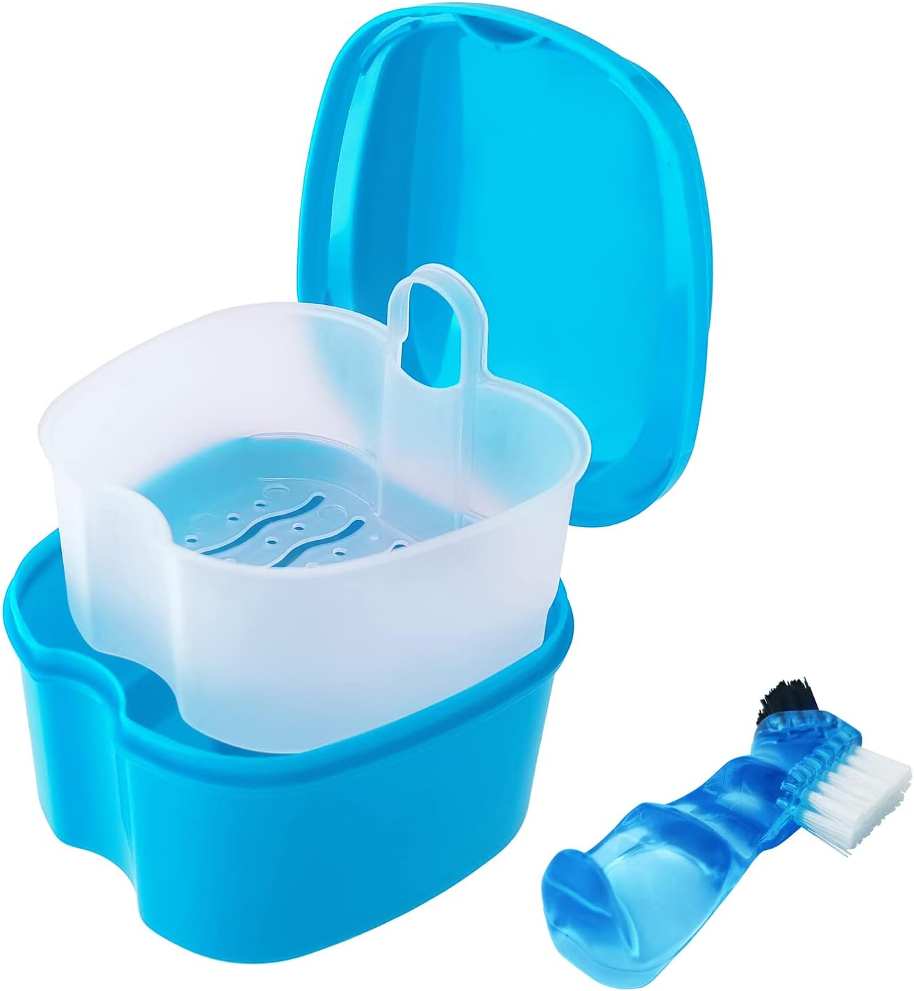 Keedolla Denture Cup Orthodontic Retainer Case, Denture Bath Box Dental ...
