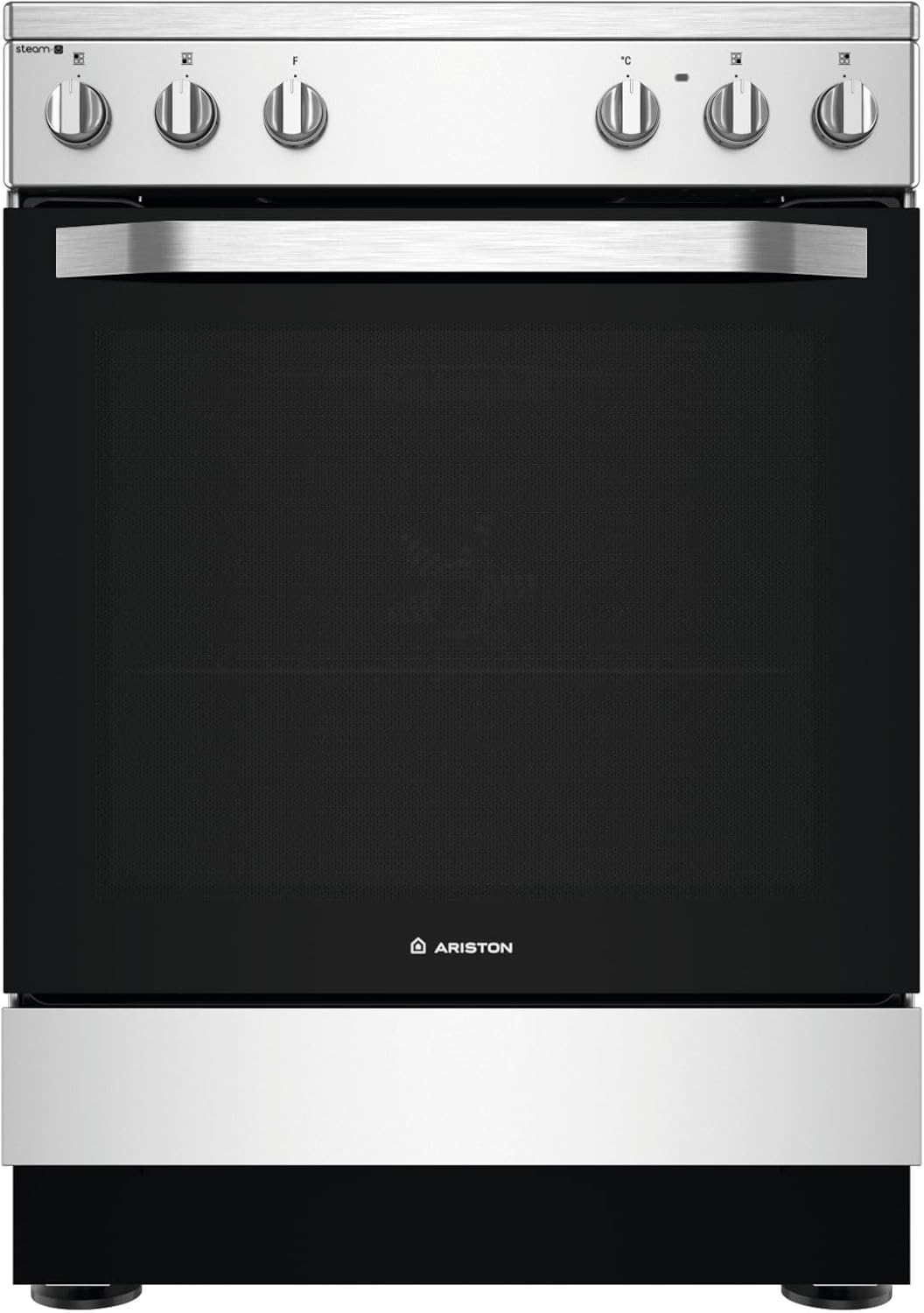 Ariston Free Standing Ceramic Electric Cooker 60cm, 4 Plate Electric ...