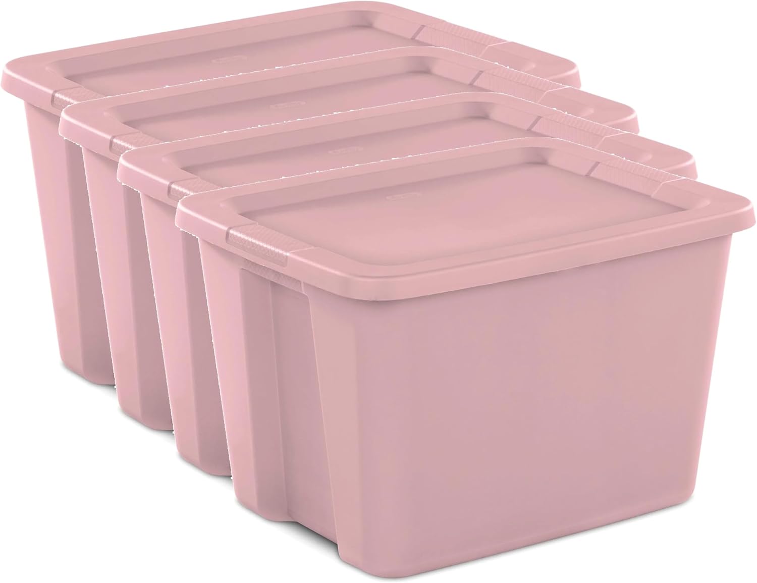 Amazon.com - OPTHJBMFV Storage Tote Box with Lid, 18 Gallon, Pearl ...
