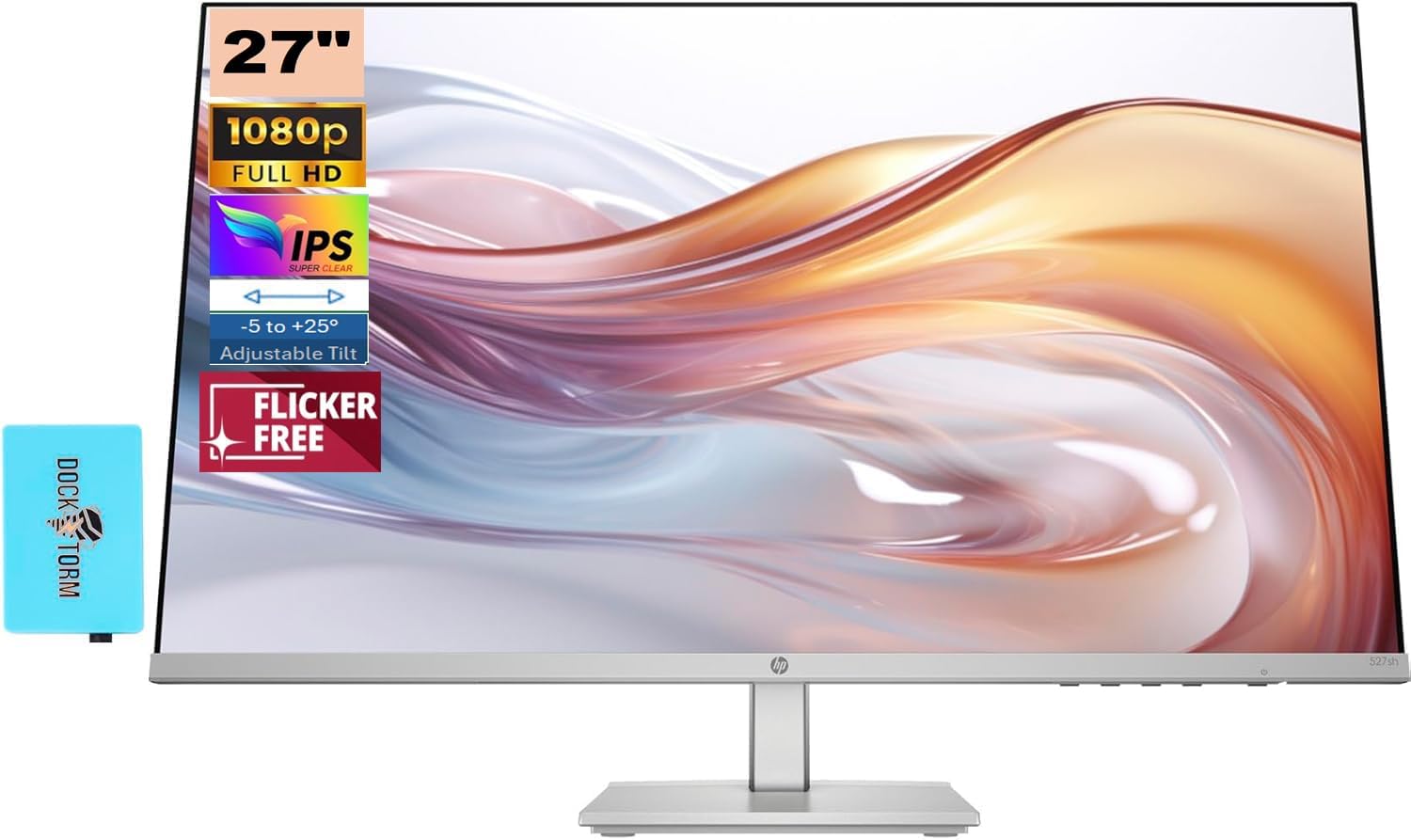 Amazon.com: HP Series 5 527sh Monitor (Replaces M27h) 27" 100Hz IPS FHD ...