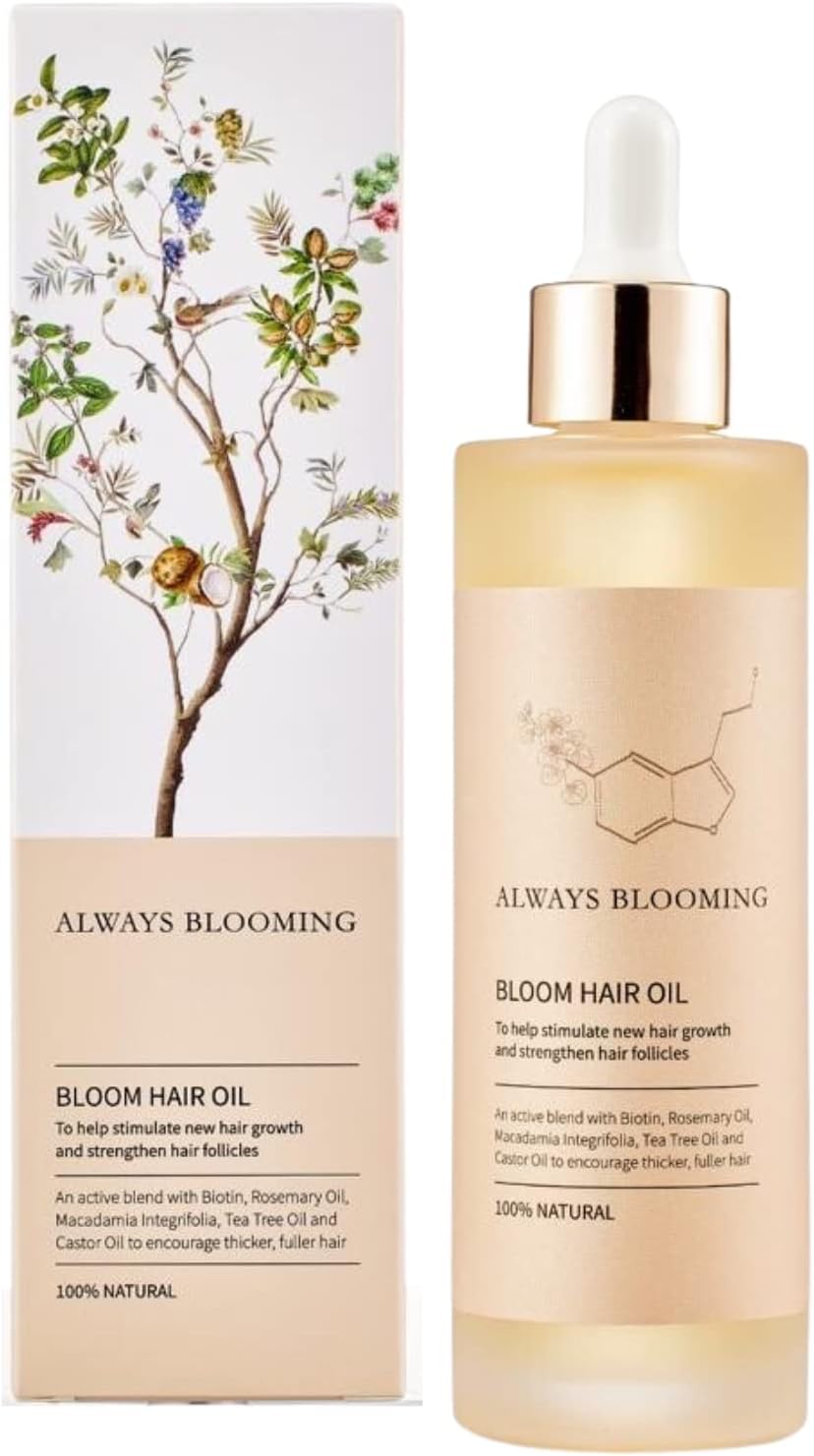 Always Blooming Veganic Bloom Hair Oil - Castor Oil Organic Biotin Hair ...