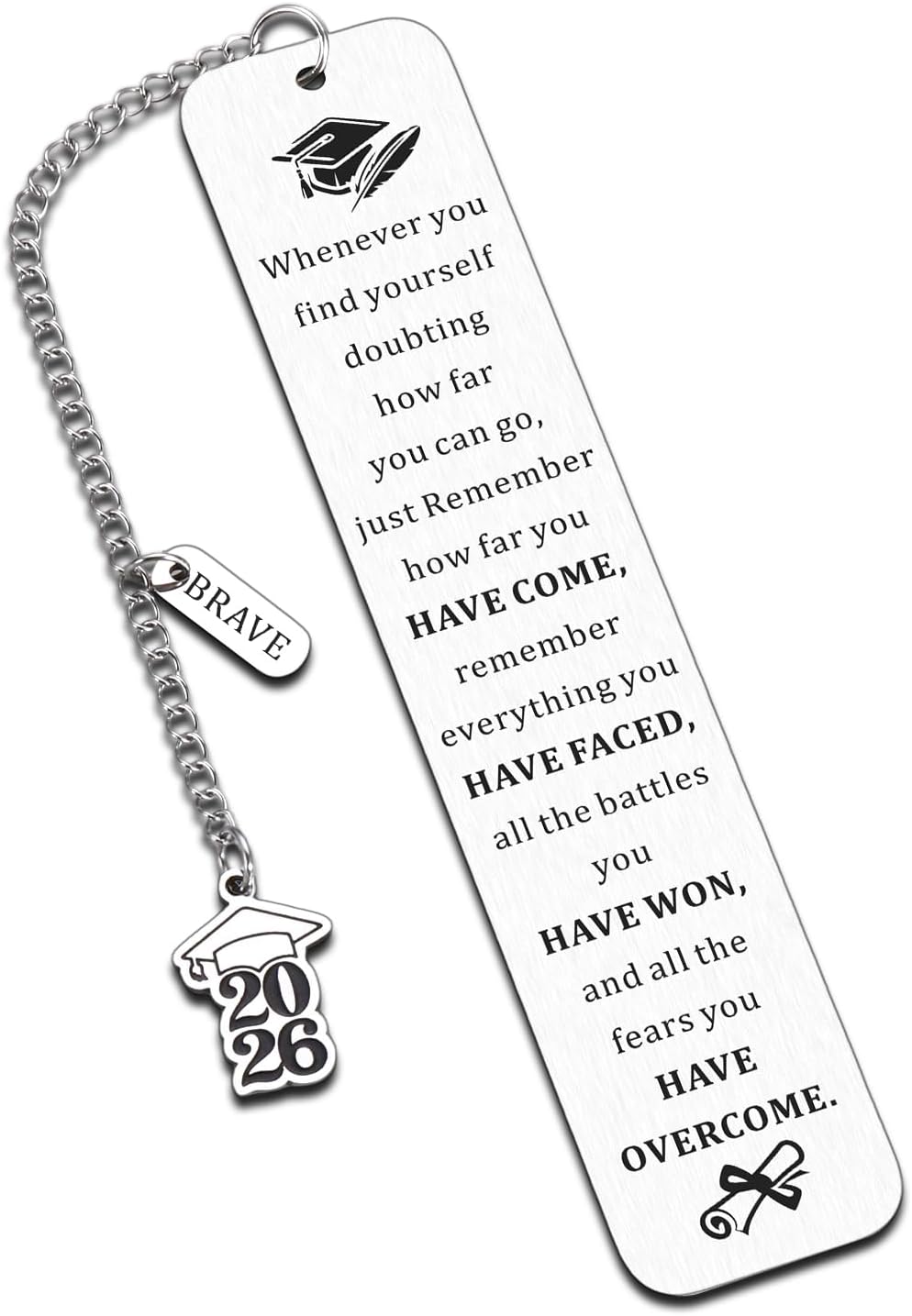 2026 Graduation Bookmark with Inspirational Quote Class of 2026 Gifts ...