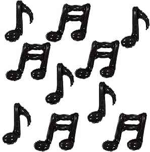 Amazon.com: DYT 10 Black Music Note Foil Mylar Balloons - Music Themed ...