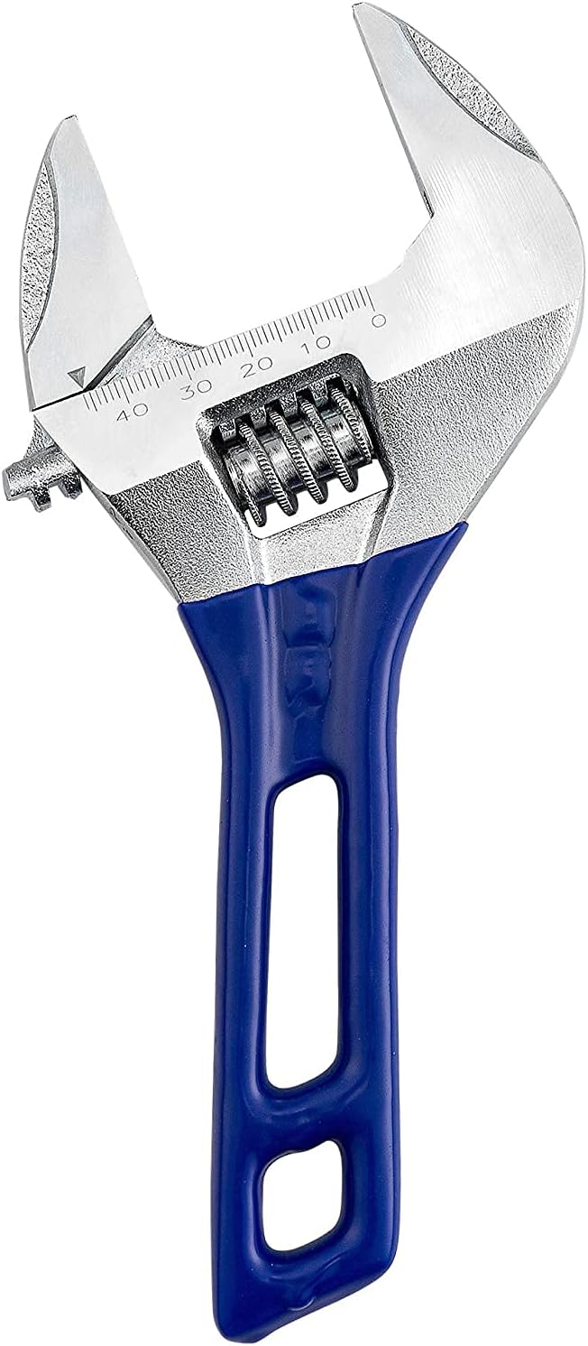 Wide Opening Stubby Adjustable Wrench Spanner with Short Handle Chrome ...