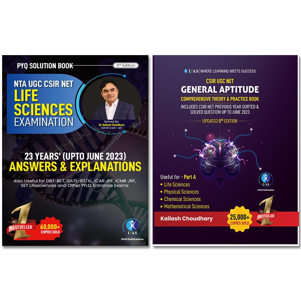 Buy CSIR NET Life Science and General Aptitude PYQ Combo Book - (2011 ...