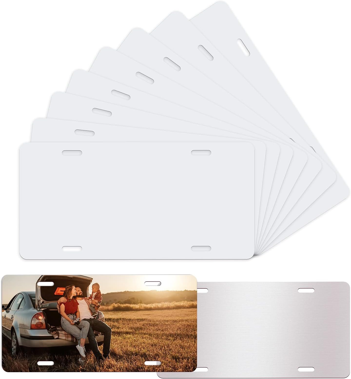 Amazon.com: Deekypol 10 Pack Sublimation License Plate Blanks, 0.65mm ...