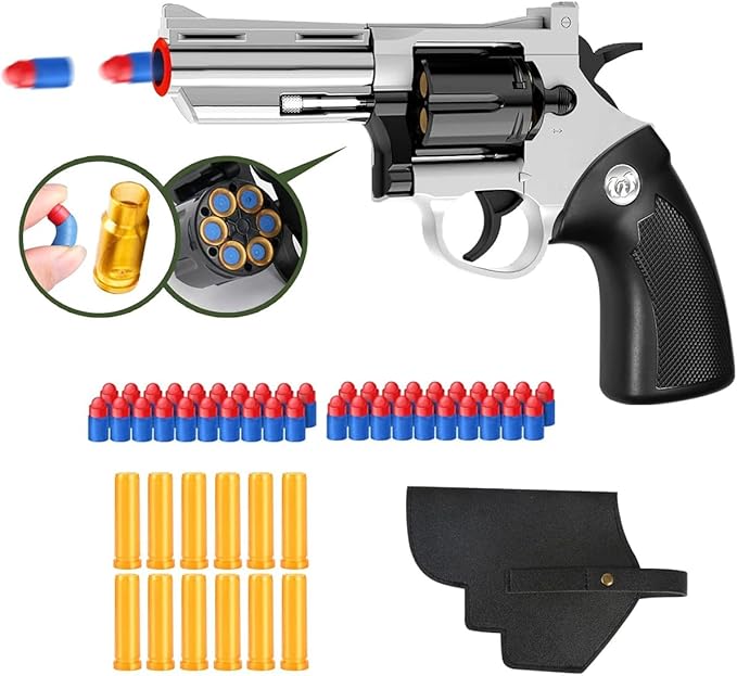 Amazon.com: Toy Gun, Soft Bullet Toy Revolver, Game Catapult Toy Gun ...